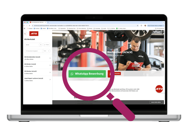 WhatsApp Bewerbung mit PitchYou